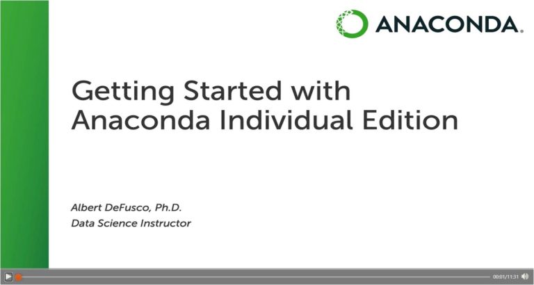Installing Anaconda Individual Edition