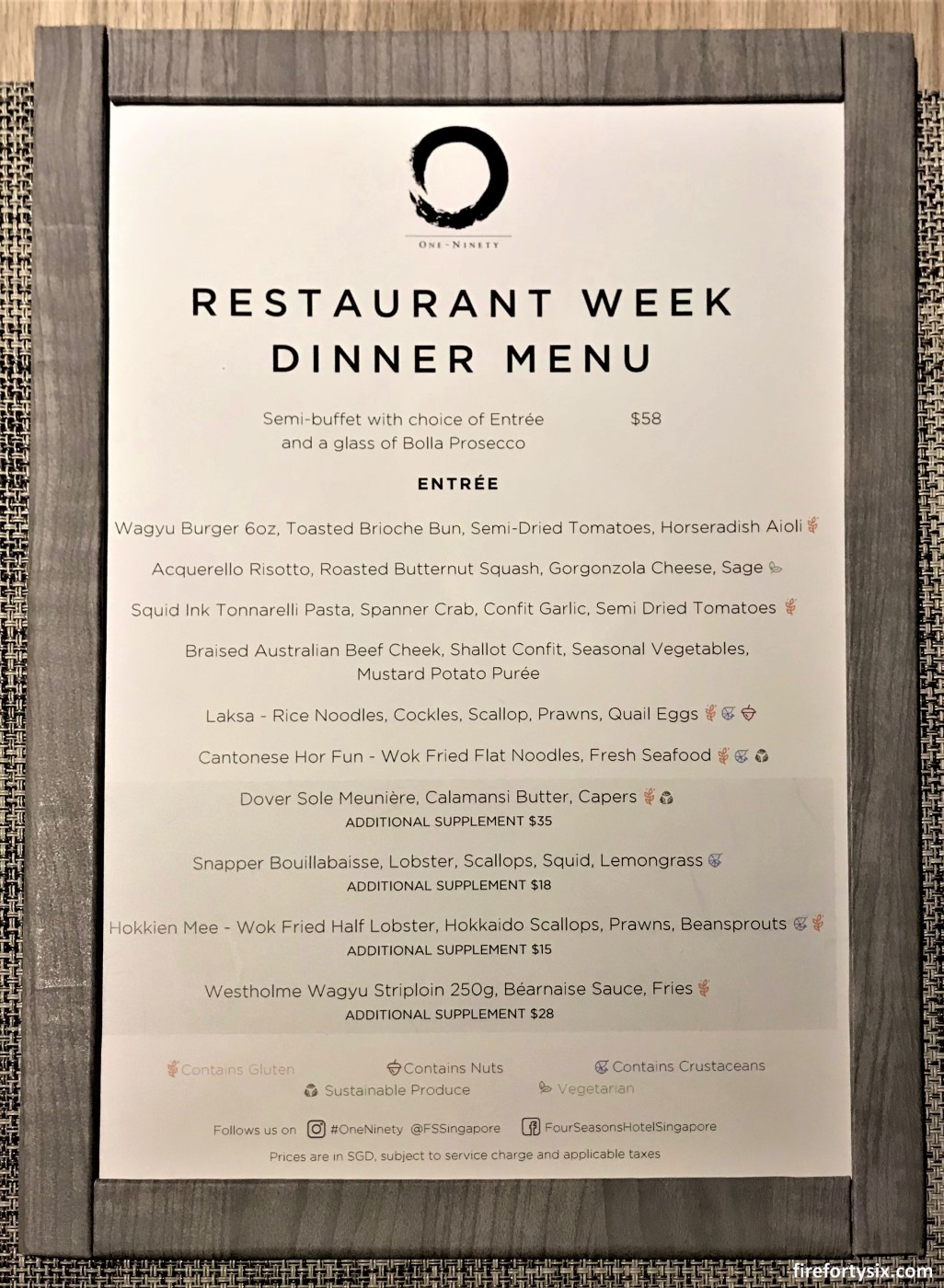 The semi-buffet at One-Ninety offers a great balance of choice and quality