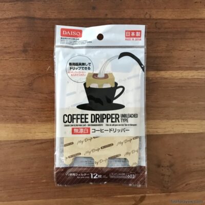 Pour over coffee for one, brewed with a disposable Daiso dripper